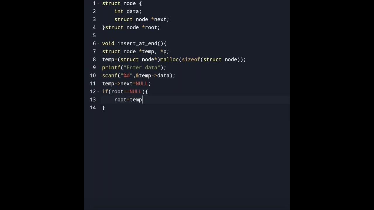 how to insert at end in a singly circular linked list #coding #computerscience - YouTube
