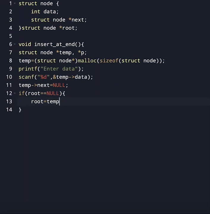 how to insert at end in a singly circular linked list #coding #computerscience - YouTube