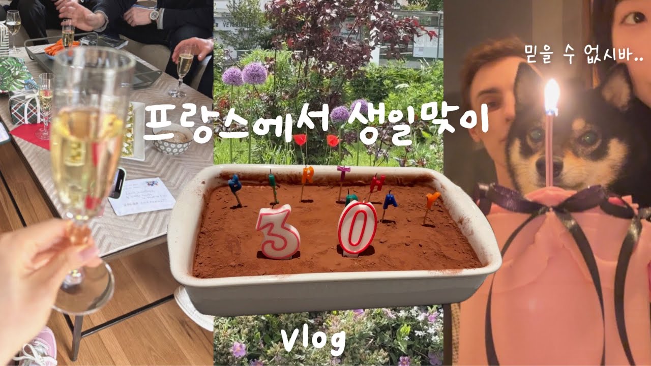 프랑스에서 생일맞이 브이로그🌷애증의 5년차 국제커플 일상 따뜻한 남친 가족들과 홈파티 리옹 오페라 공연 발레백스테이지