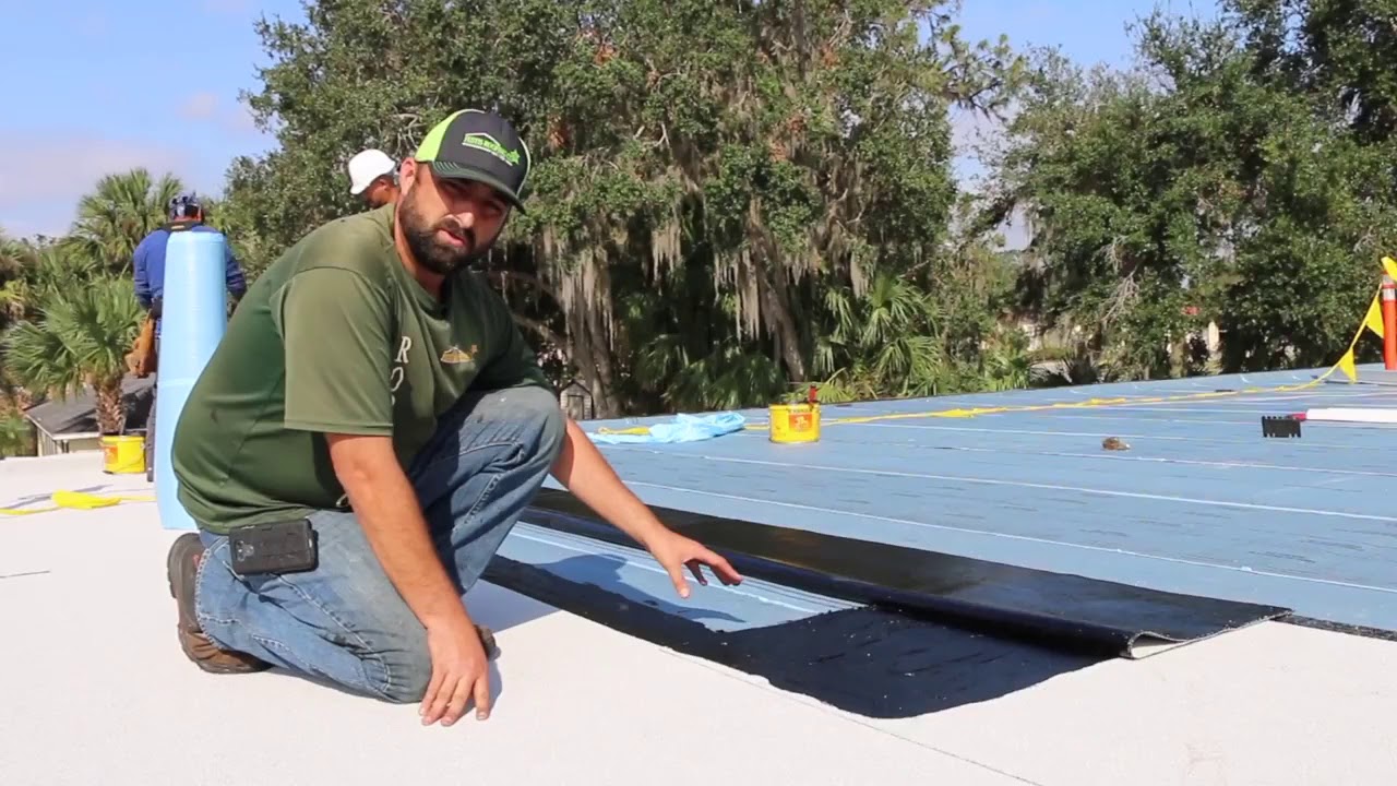 Eustis Roofing Company - Flat Roof Seam Joints - YouTube
