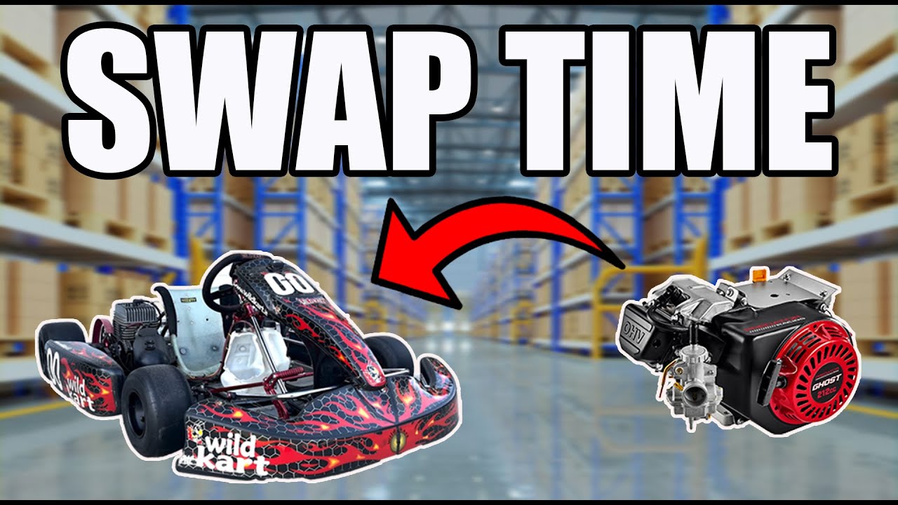 Race Kart Gets an ENGINE SWAP! (Predator Ghost 212cc Install) - YouTube