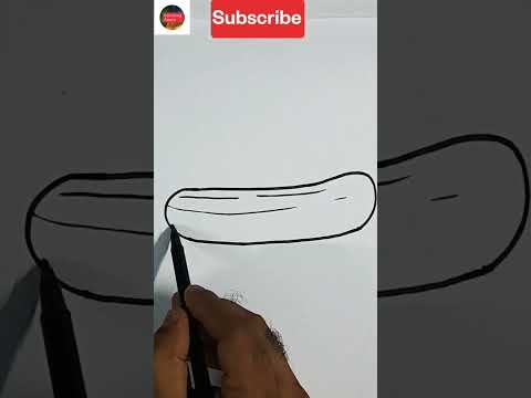 Draw a simple cucumber using these simple steps #shorts #ashortaday  Canvassing Passion