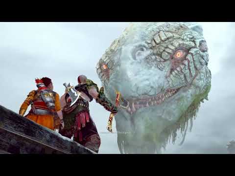 World Serpent - First Scene - GOD OF WAR 4  - (Giant Snake) - Game+