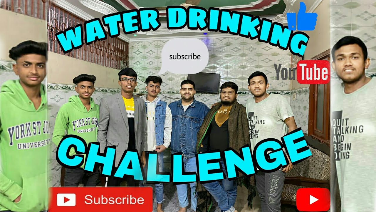 water drinking challenge with friends full enjoy 😂😂 - YouTube