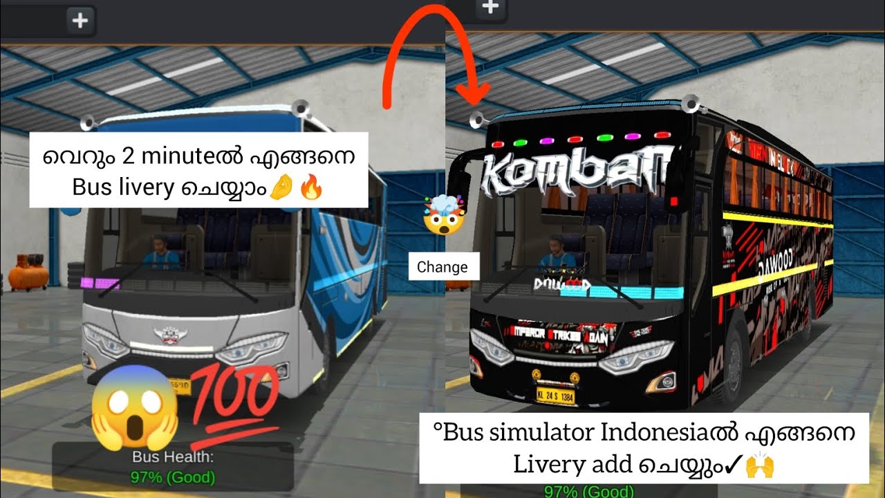 Bus simulator Indonesiaൽ Livery add ചെയ്യാം 😱🙌 | How to add livery in ...