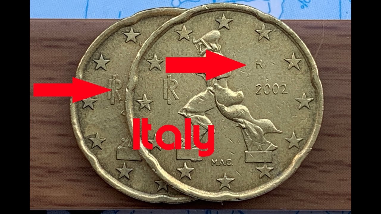 20 Euro Сents 2002 ITALY - Italien coins - YouTube