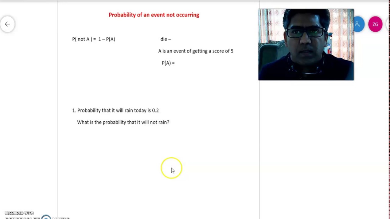 Class 7 | 8 | 9 - Probability - Event does not happen. - YouTube