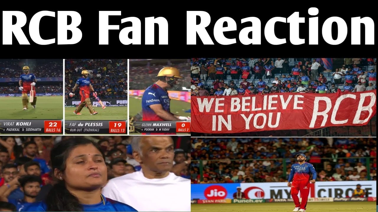 RCB Fan Reaction performance player |RCB vs LSG IPL Match - YouTube