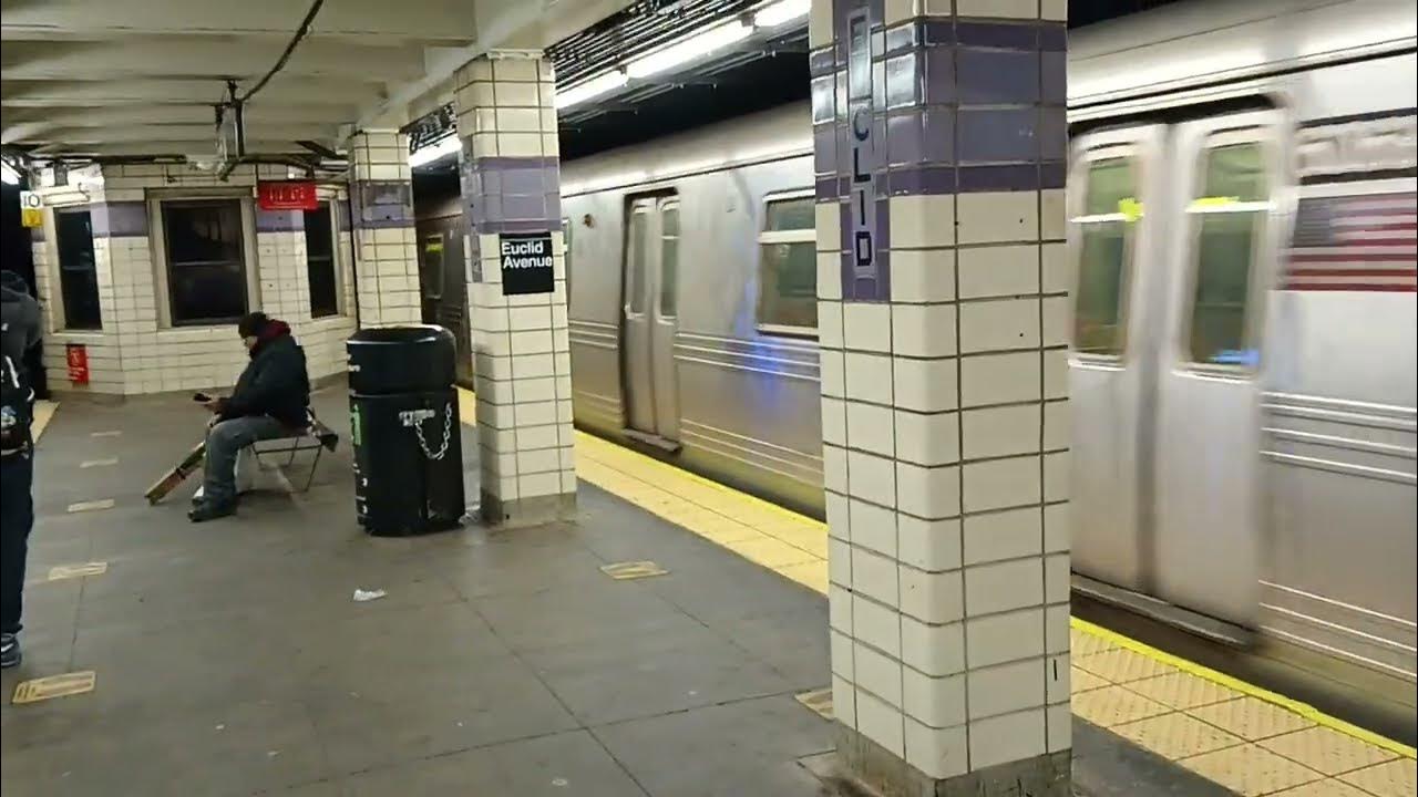 MTA NYCT Subway: R46 (C) Lcl Train's and Manhattan bound R211A (A) Exp Train at Euclid Ave ...