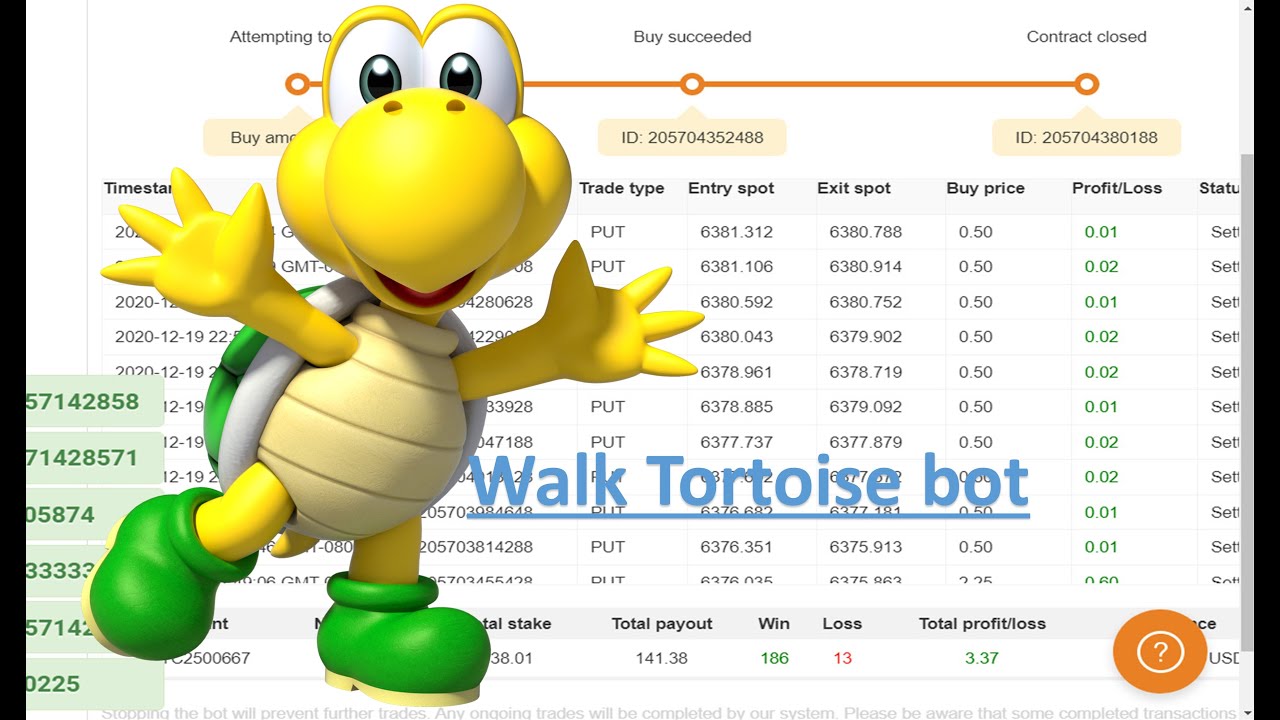 BINARY BOT {WALK TORTOISE BOT} SLOW BUT REALLY GOOD, [24HOURS BOT] - YouTube