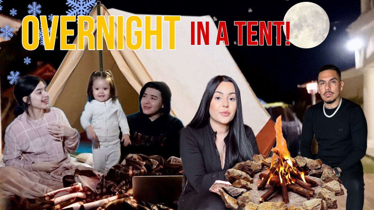 OVERNIGHT Camping In Our BACKYARD Challenge!!! - YouTube