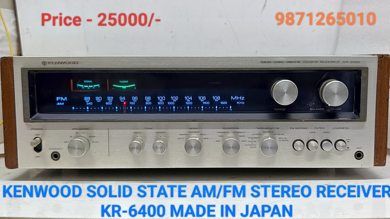 KENWOOD SOLID STATE AM/FM STEREO RECEIVER KR-6400 Price - 25000/- Only ...