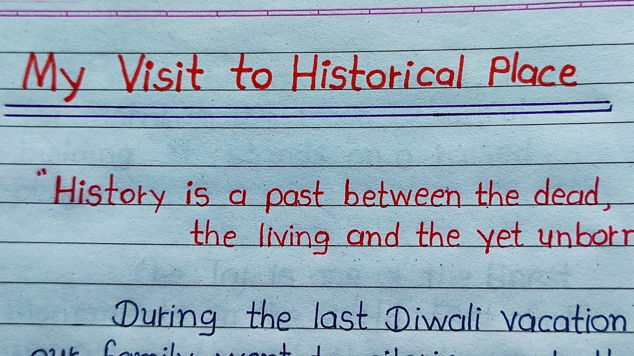 My visit to historical place english essay writing | my visit to ...