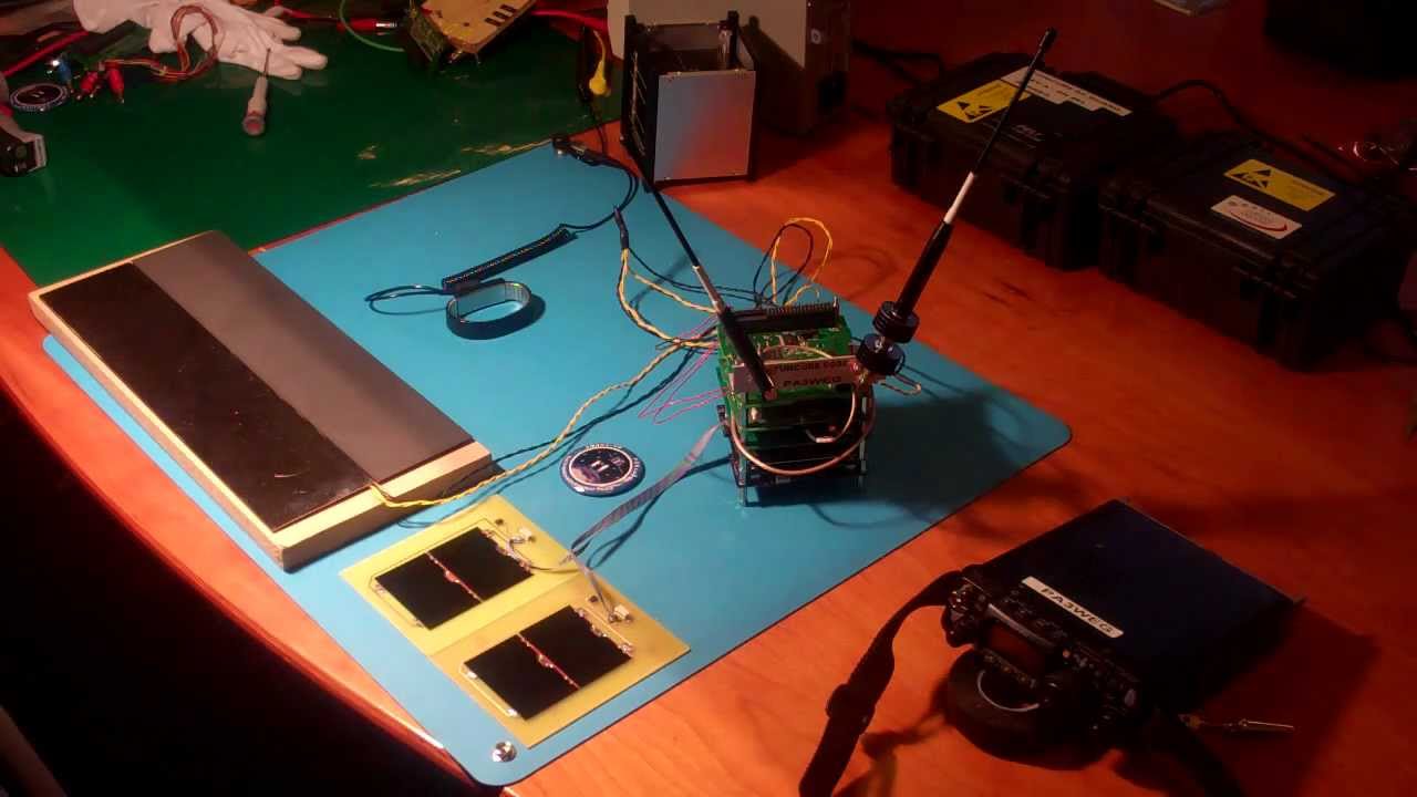 FUNcube dummy solar panels - illumination test - YouTube