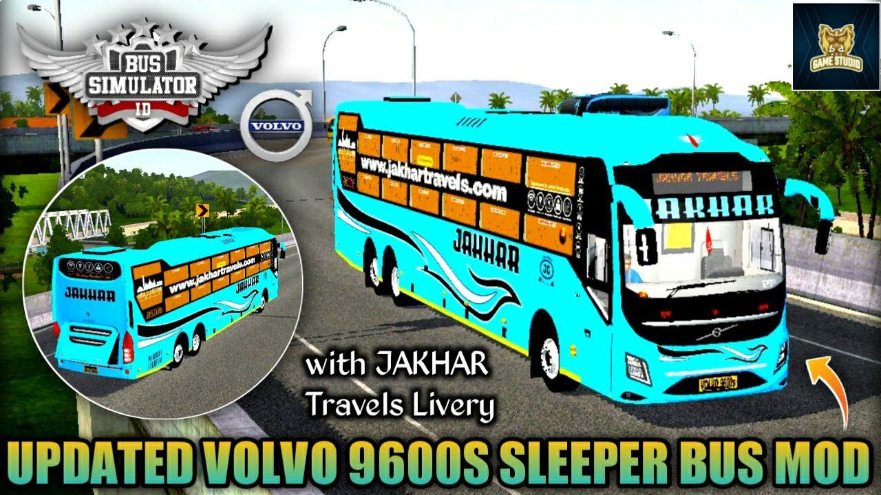🤩🔥JAKHAR Travels Livery for Updated Volvo 9600s Sleeper Bus Mod ...
