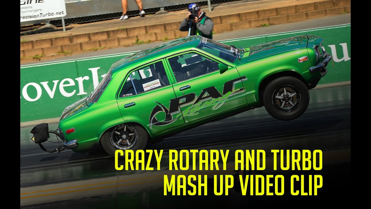 CRAZY ROTARY AND TURBO DRAG CAR AND STREET CAR MASHUP - YouTube