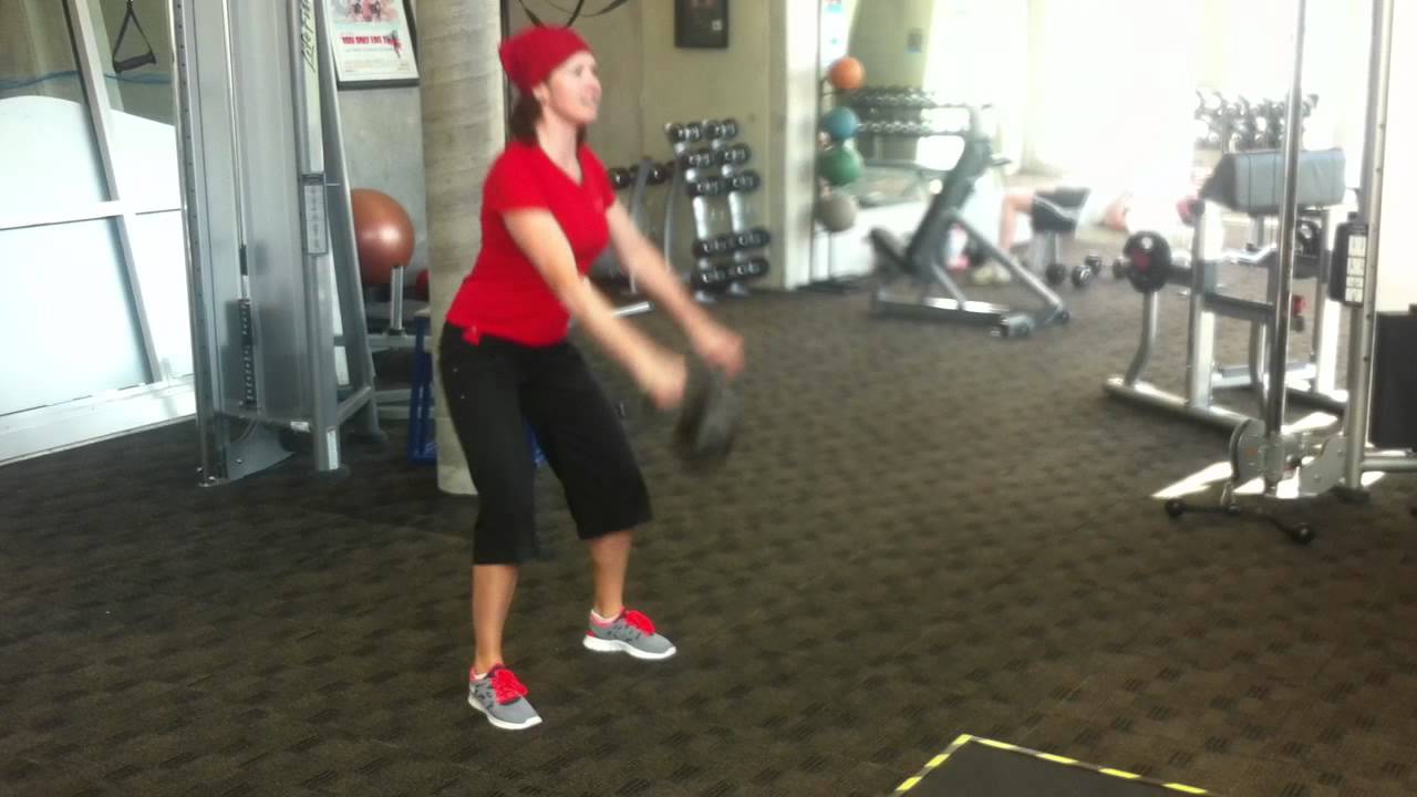 Single arm kettlebell swing with high pull - YouTube