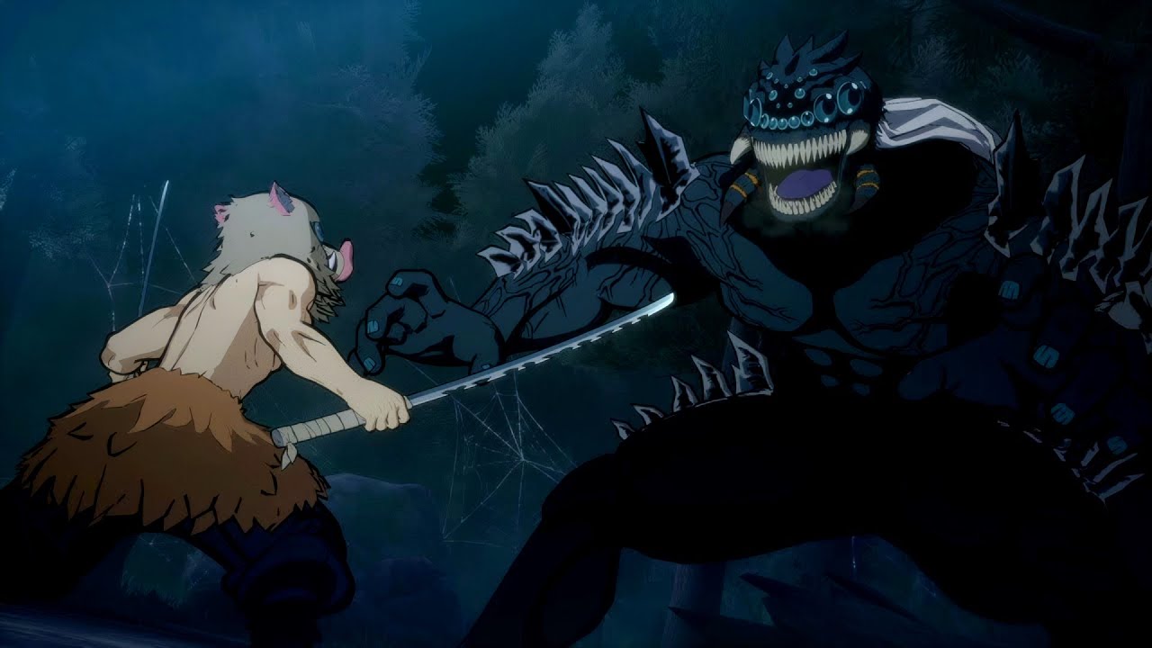 Demon Slayer Hinokami Chronicles - Inosuke vs Spider Demon Father Boss ...