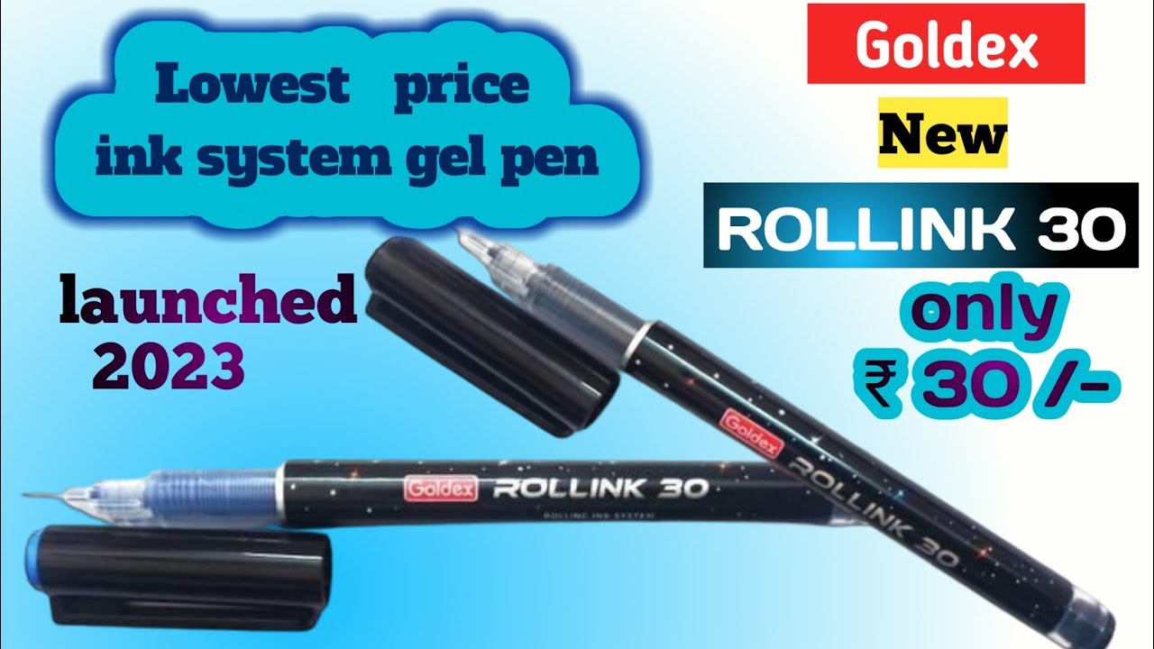 best ink system gel pen new ROLLINK 30 very chep price only 30 rupees ...