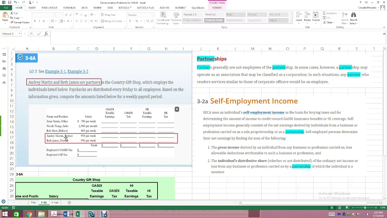ACNT 1329- Demonstration Problems HW3B - YouTube