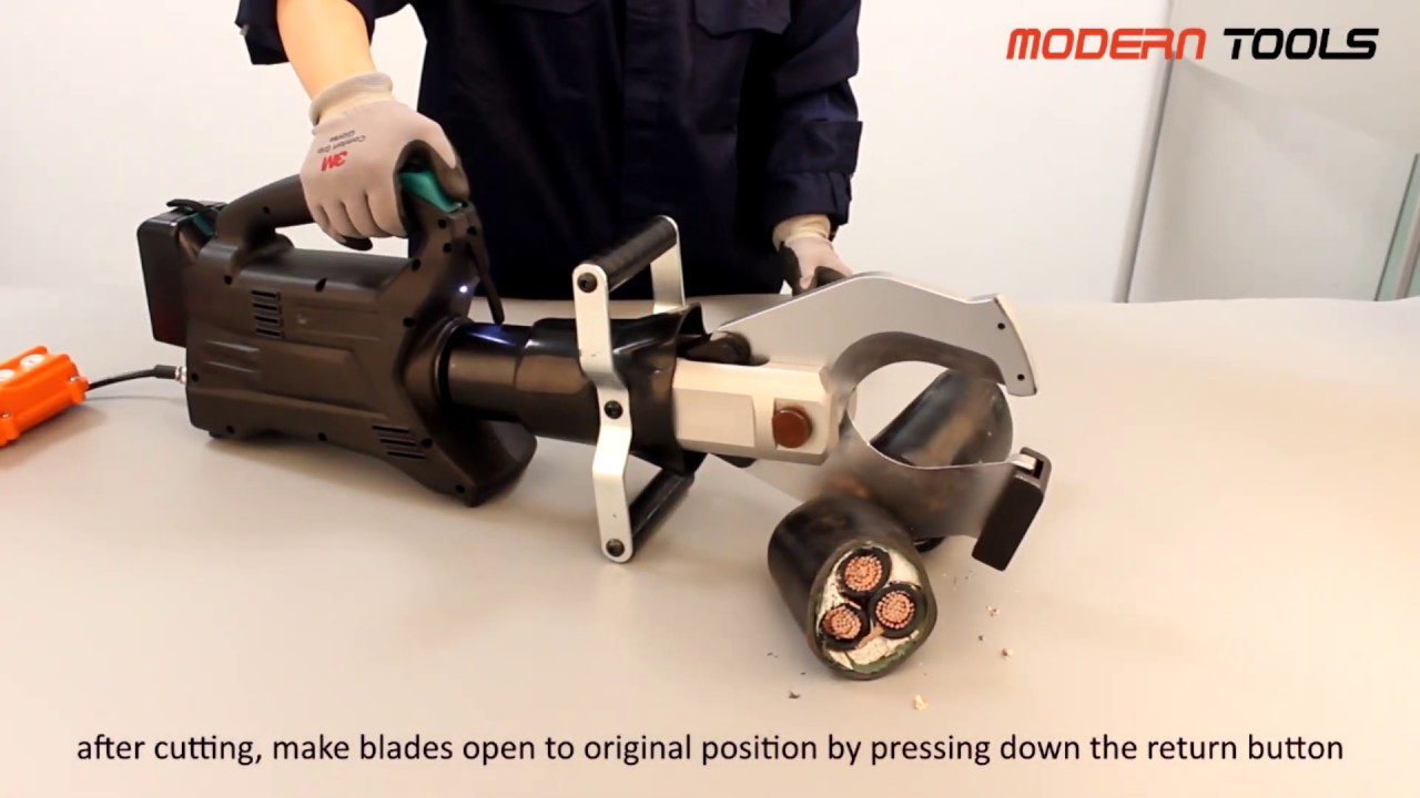 ES-105K Battery Powered Armored Cable Cutter - YouTube