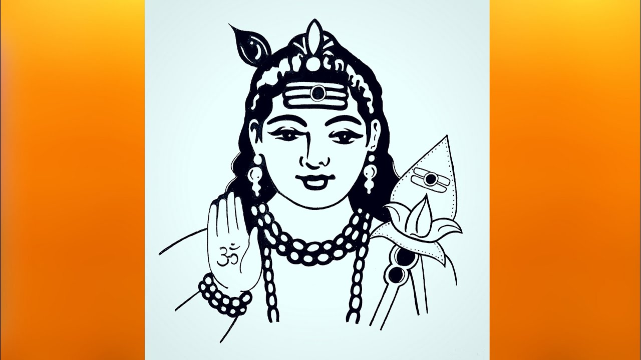 how to draw murugar drawing | lord murugan drawing easy step by step ...