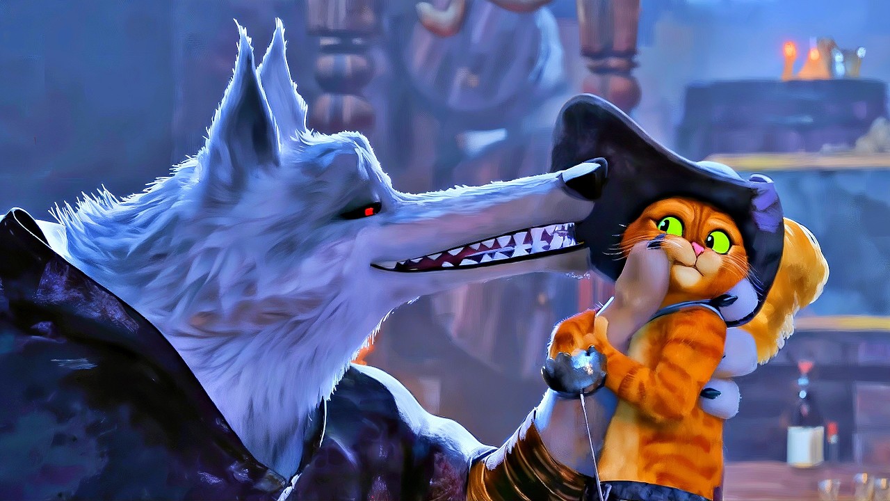 El legendario GATO con BOTAS necesita DERROTAR al PODEROSO LOBO para ...