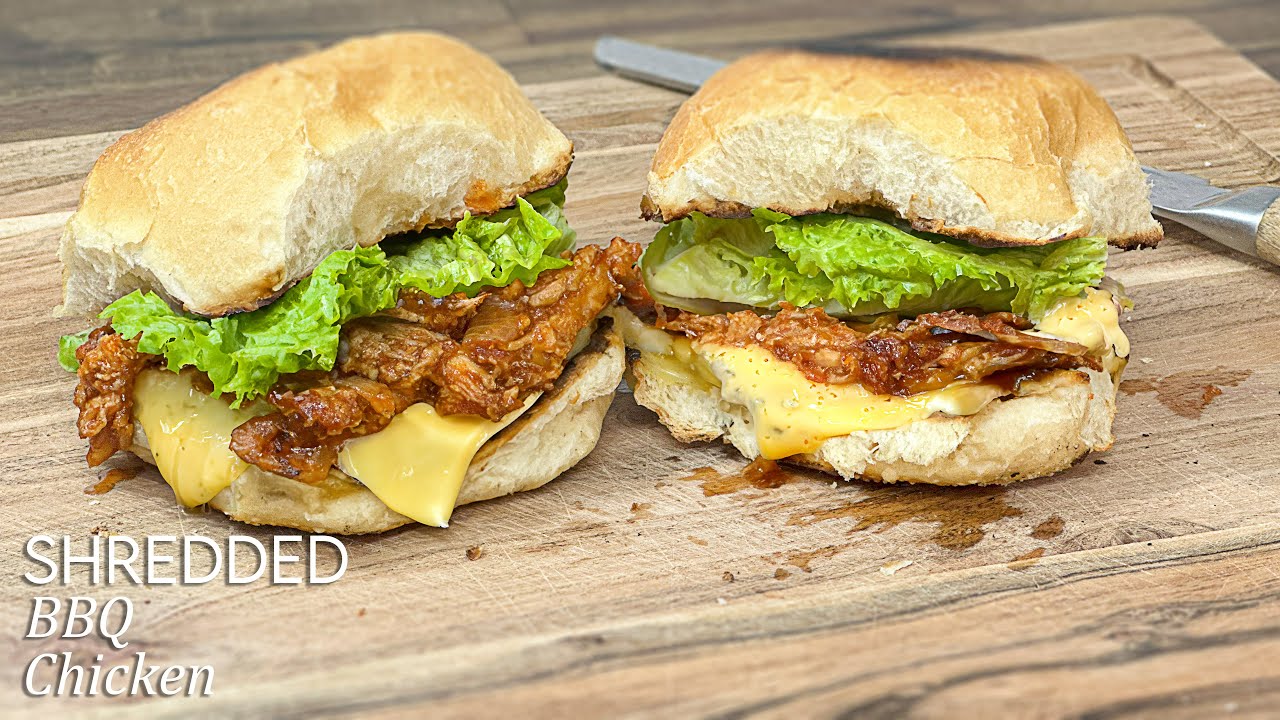 Easy Pulled BBQ CHICKEN Buns - YouTube