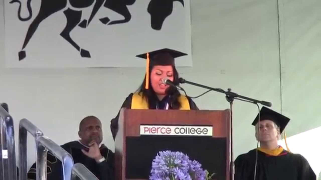 Pierce College Commencement 2014 - Student Speaker - YouTube