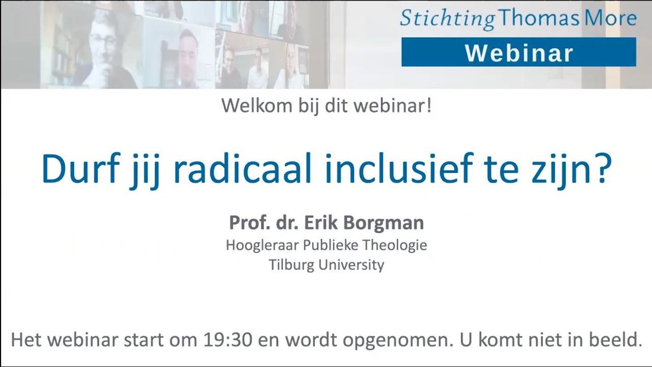 Prof. dr. Erik Borgman - Durf jij radicaal inclusief te zijn? - YouTube