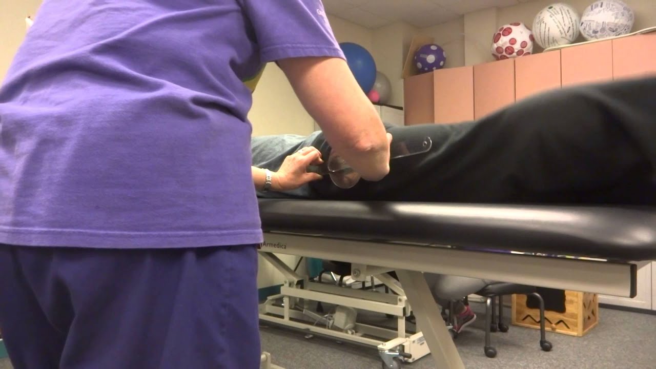 Goniometry hip extension - YouTube