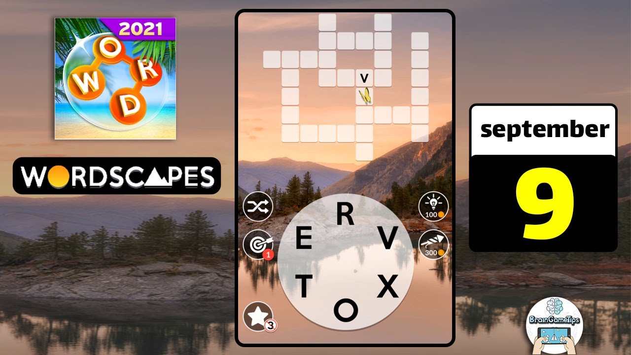 Wordscapes September 9 2021 Daily Puzzle Walkthrough - YouTube