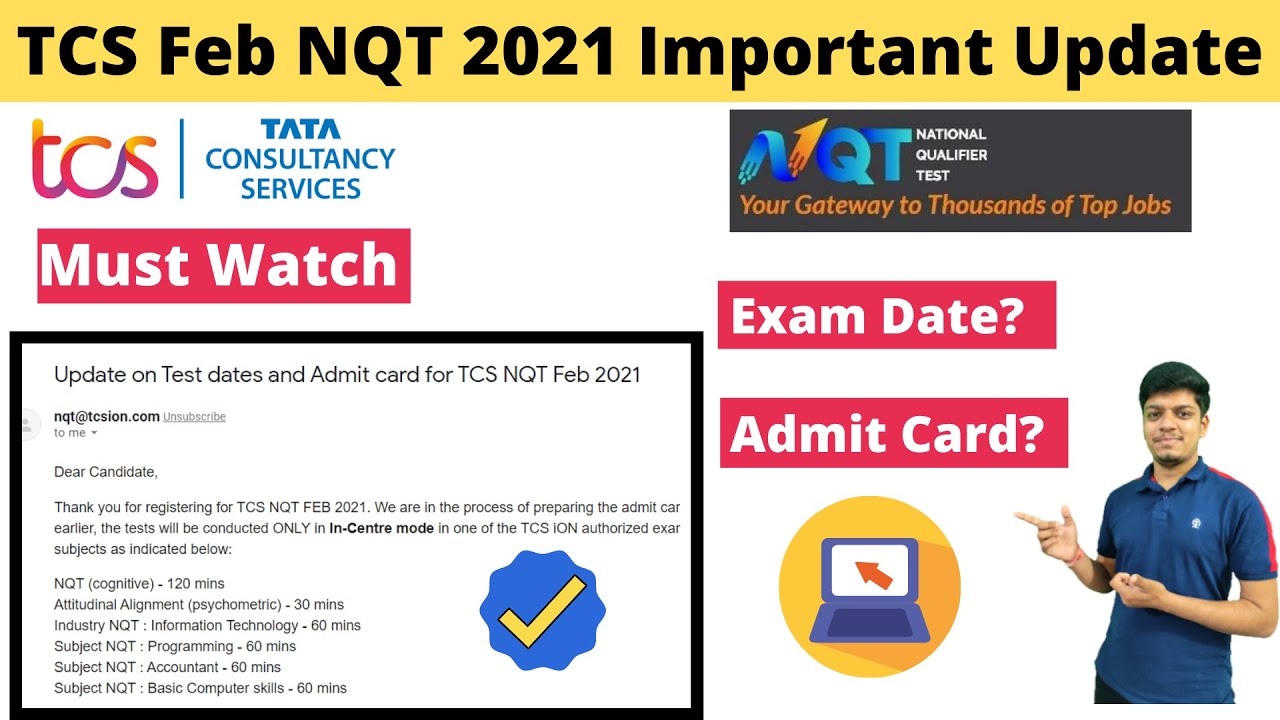 TCS Feb Nqt 2021 Important Update | Regarding Exam Date & Admit Card ...