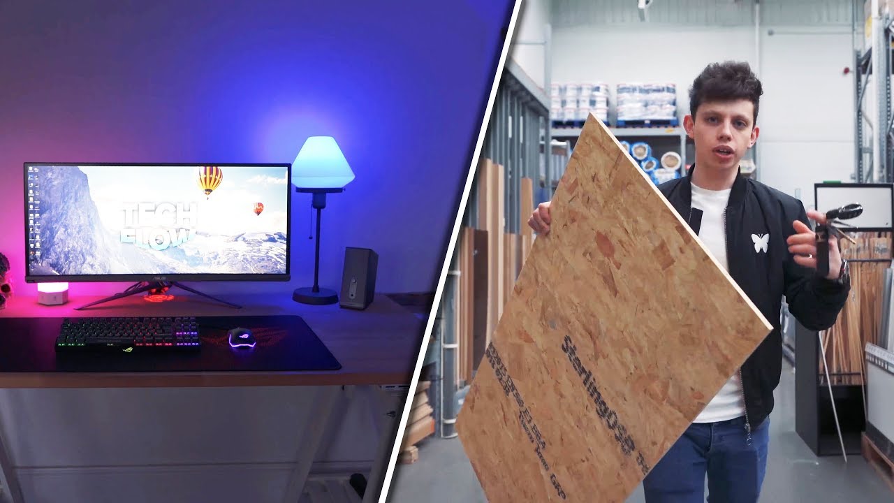 Building our DIY ROG Gaming/Editing DESK - It's Incredible! - YouTube