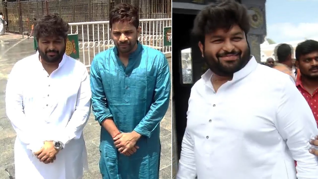 Music Director Thaman & Singer Karthik Visuals @ Tirumala | Manastars ...