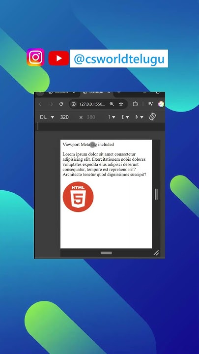 view port meta tag in html | meta tags in html | how to create responsive website | html ...
