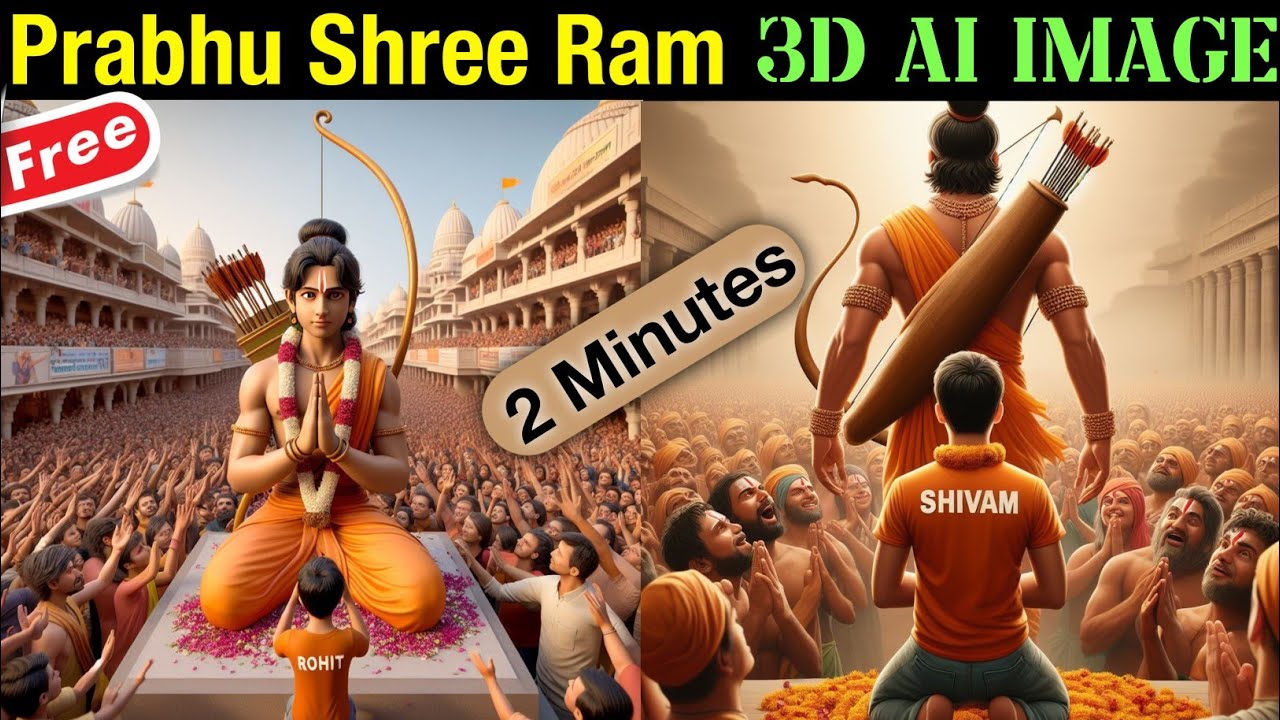 Creat 3D AI Image With Prabhu Shree Ram | Ram Mandir Ayodhya | Shree ...