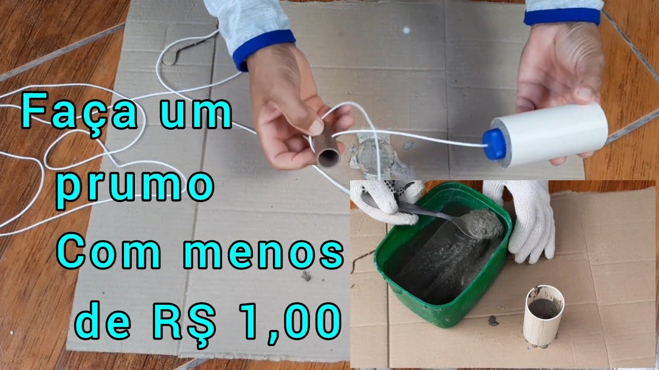 como fazer um prumo com tubo PVC e garrafa pet #construção #econômica ...