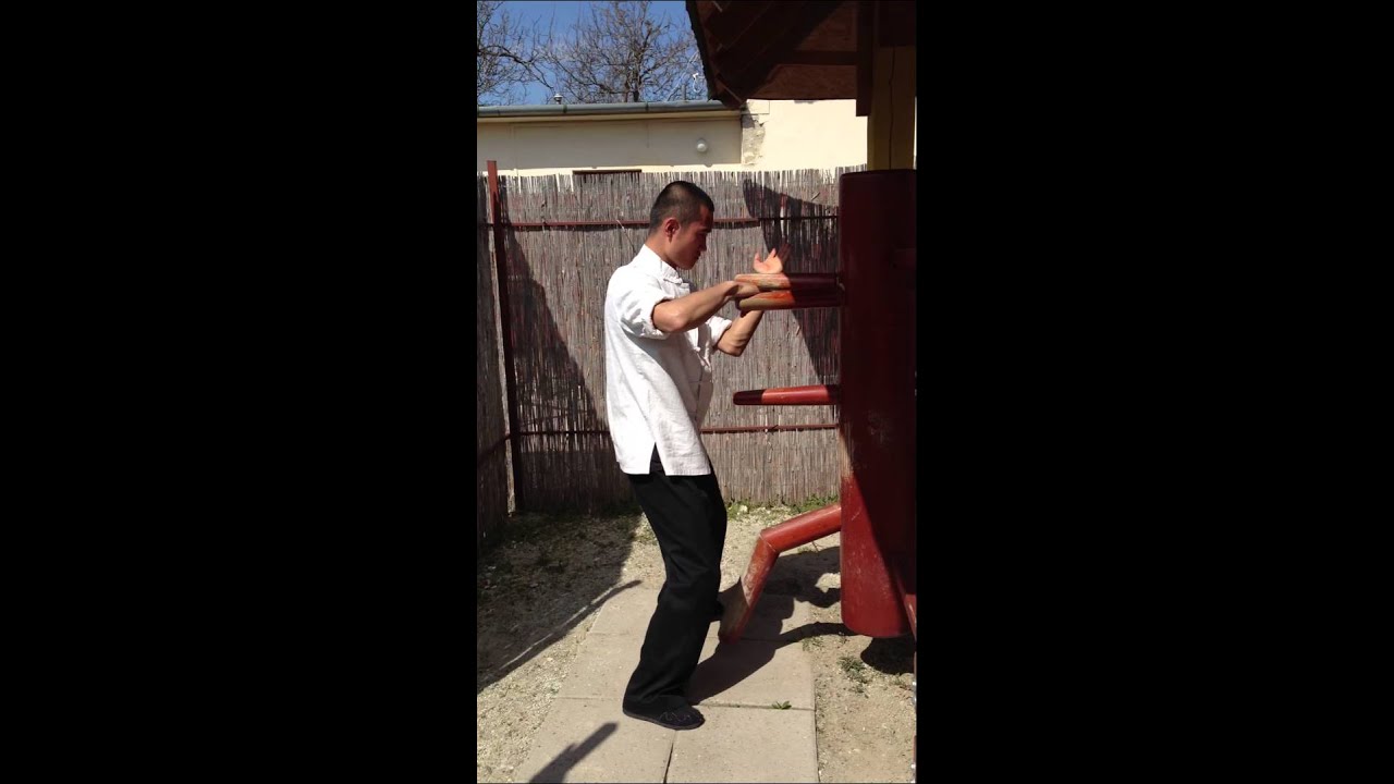 allenamento all uomo di legno shi fu liu peng(NO WING CHUN) - YouTube