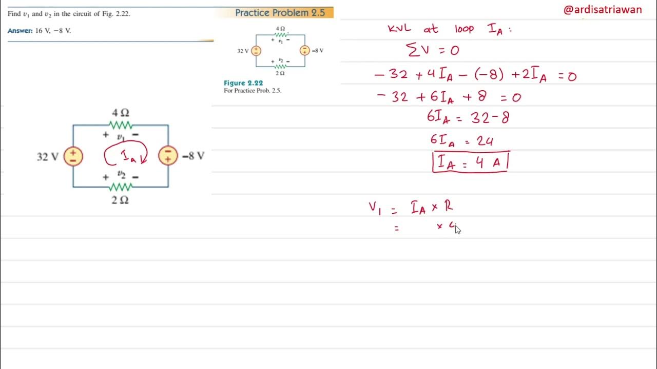 Practice Problem 2.5 Fundamental of Electric Circuits (Alexander - Sadiku) - YouTube