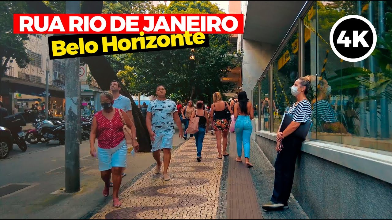 RUA RIO DE JANEIRO | BELO HORIZONTE-MG | NA RUA 4K - YouTube