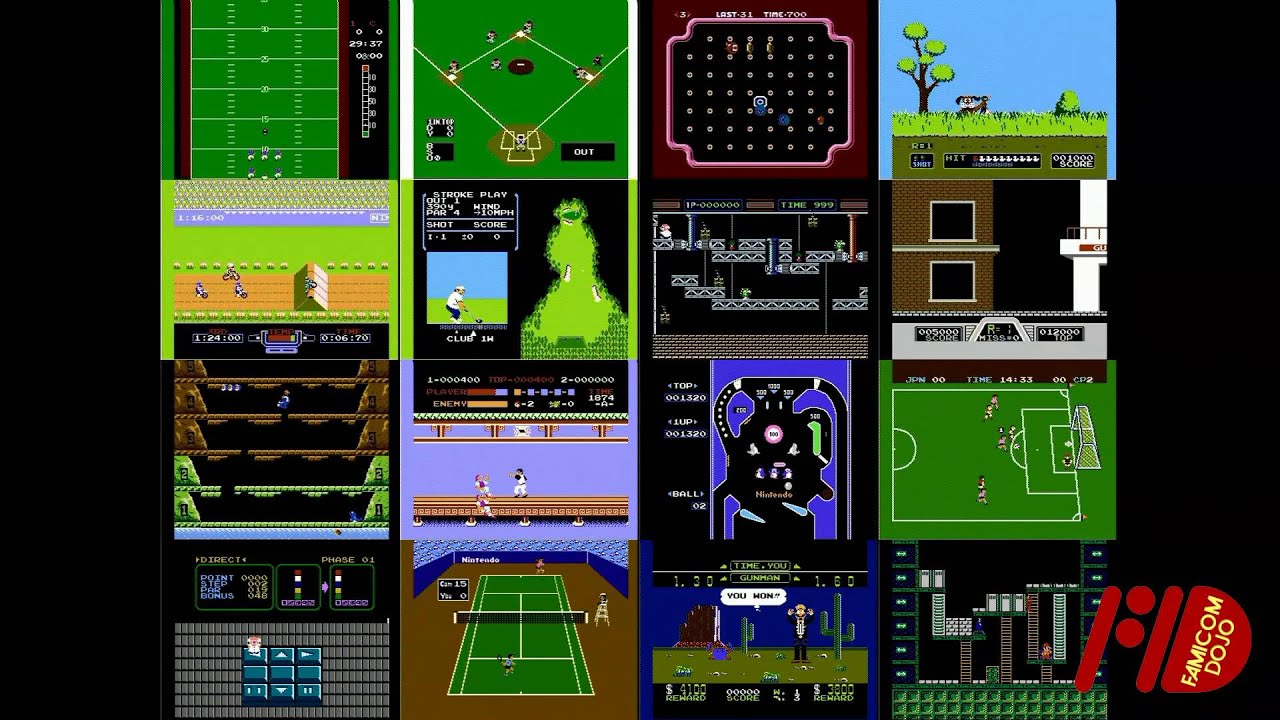 16 NES Launch Titles Played Simultaneously - YouTube