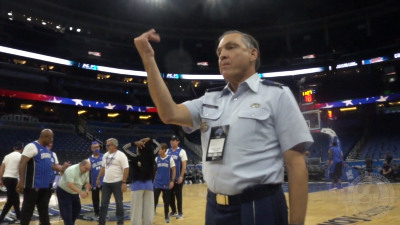 AFJROTC Performs the Color Guard at Orlando Magic Game - YouTube