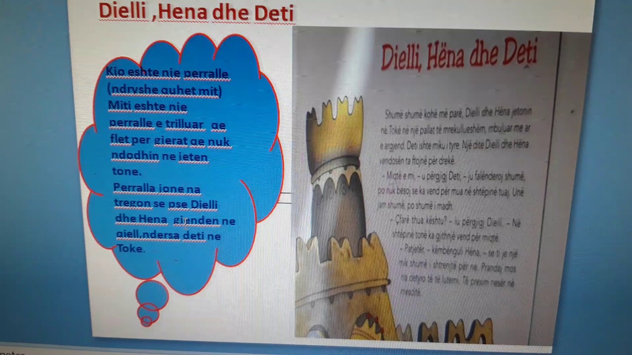 Gjuhe shqipe 2.Dielli,Hena dhe Deti - YouTube