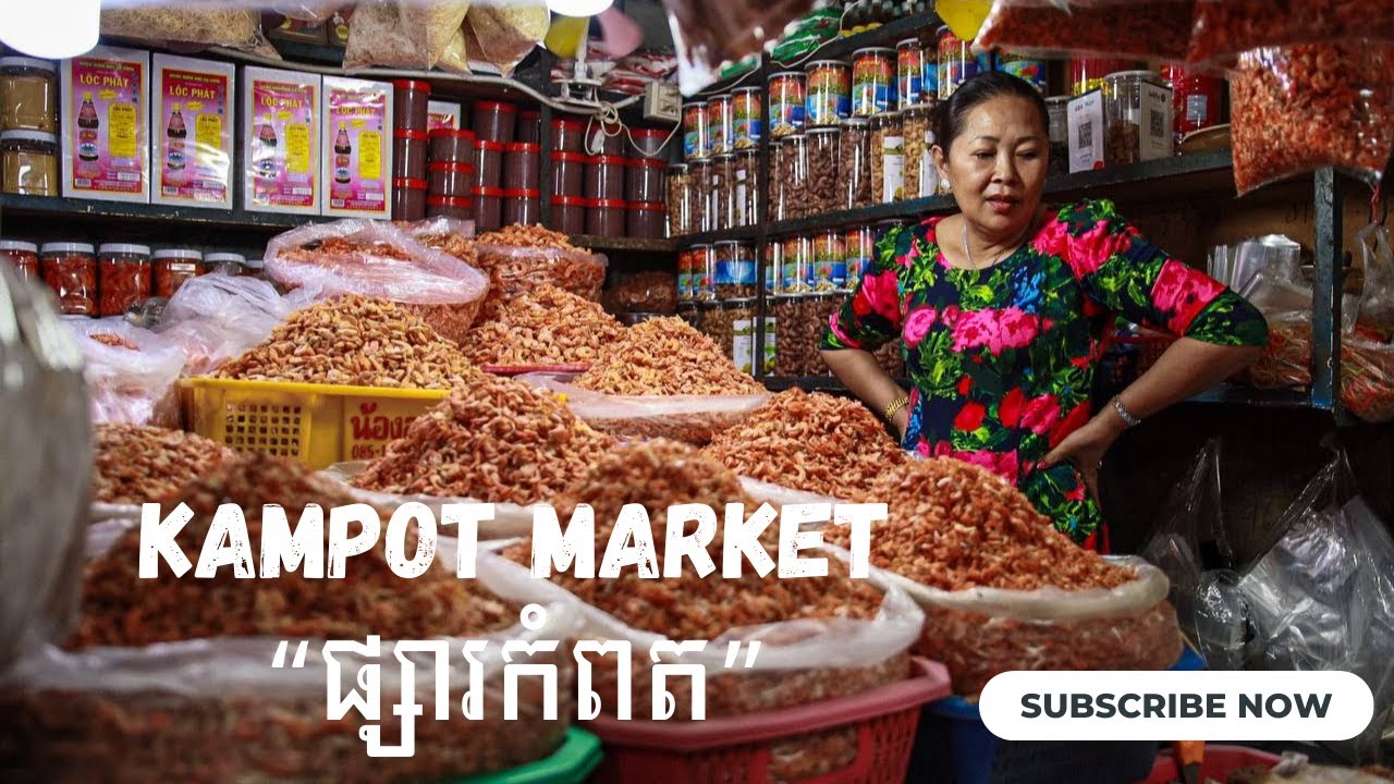 Walking at Kampot Market | Seafood Section | Travel Kampot Cambodia ...
