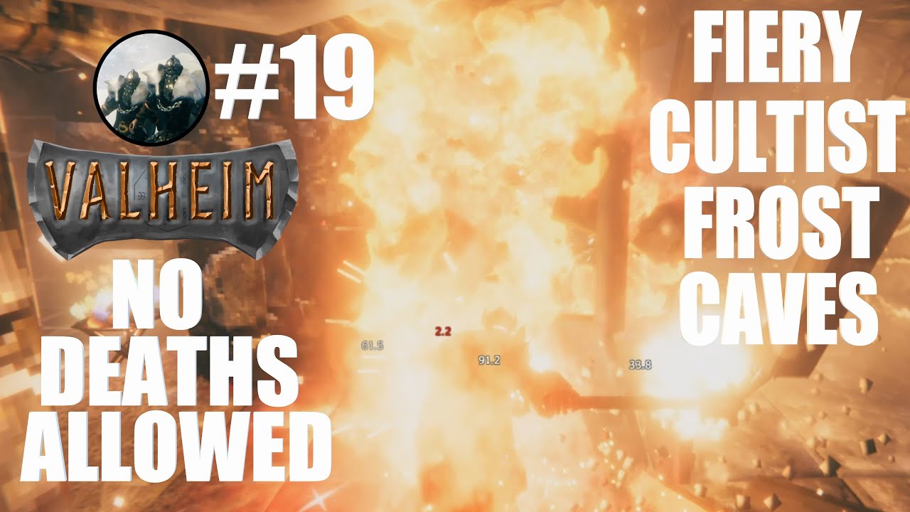 Fiery Cultist Frost Caves - Valheim Hardcore Part 19 - YouTube