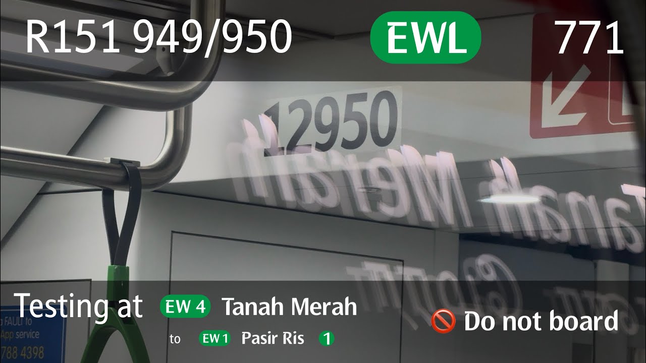 [SMRT] [Test Train] Alstom Movia R151 [949/950] - Testing at Tanah ...