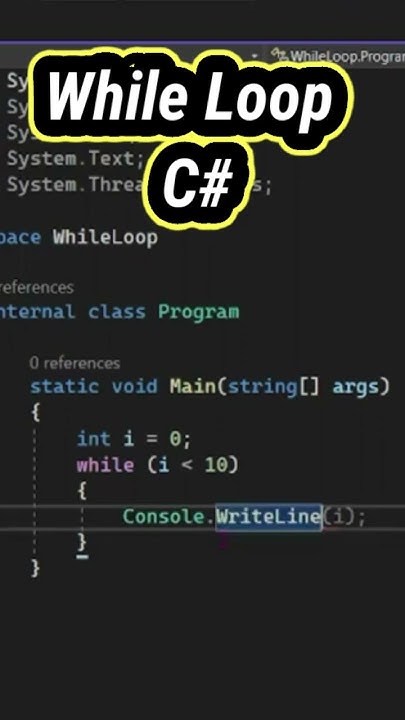 Print the Number 1 to 10 by while Loop in C# | while loop example in C# ... Print the Number 1 to 10 by while Loop in C# | while loop example in C# ...