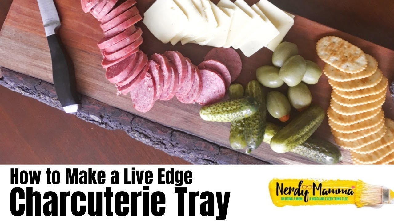How to Make a Live Edge Charcuterie Tray - YouTube