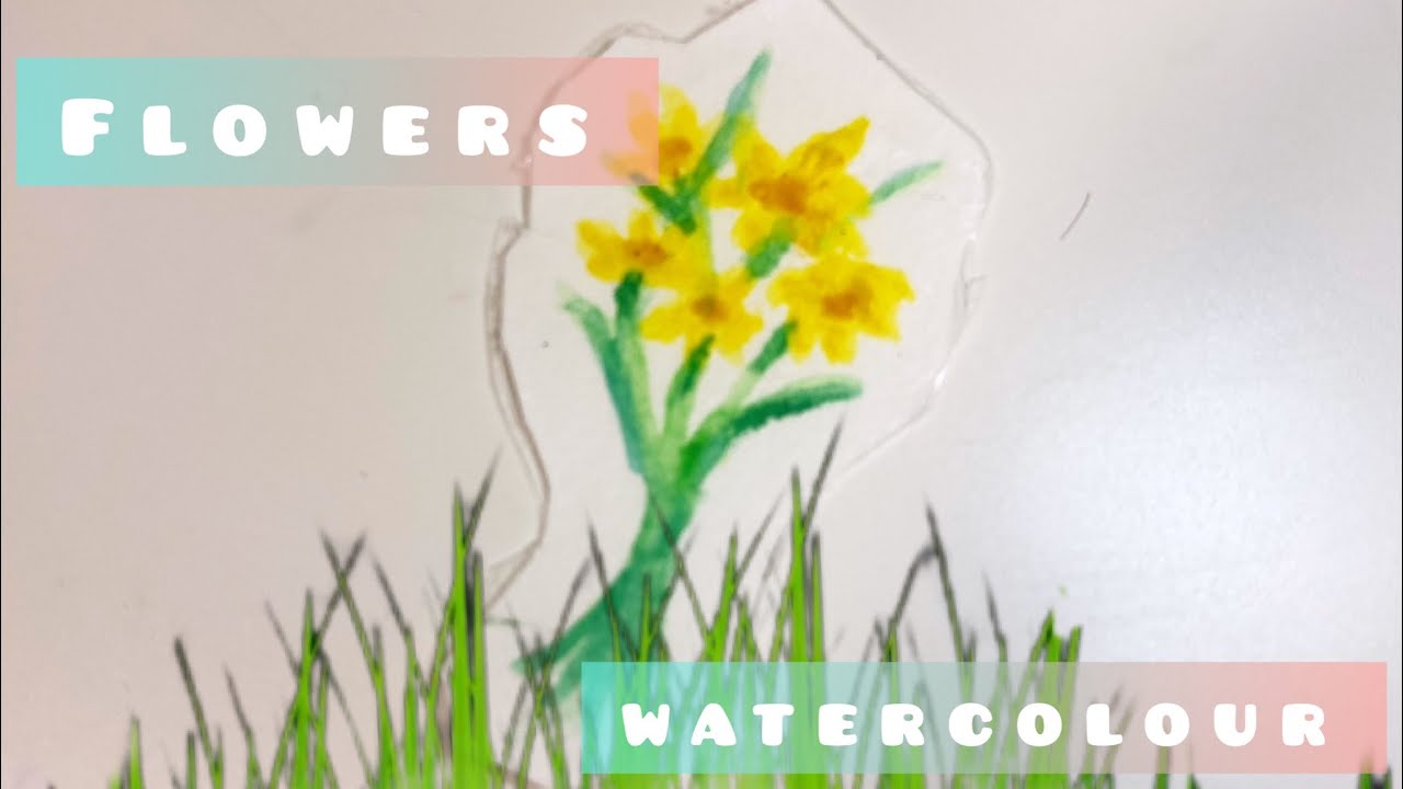 WATERCOLOUR & How to drow flowers 🌻 - YouTube